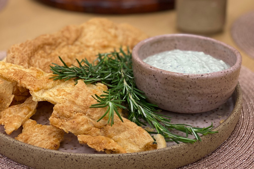 Snack de polvilho e patê de gorgonzola - TV Gazeta