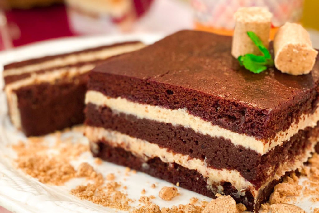 Slice Cake de chocopaçoca - Receita - TV Gazeta