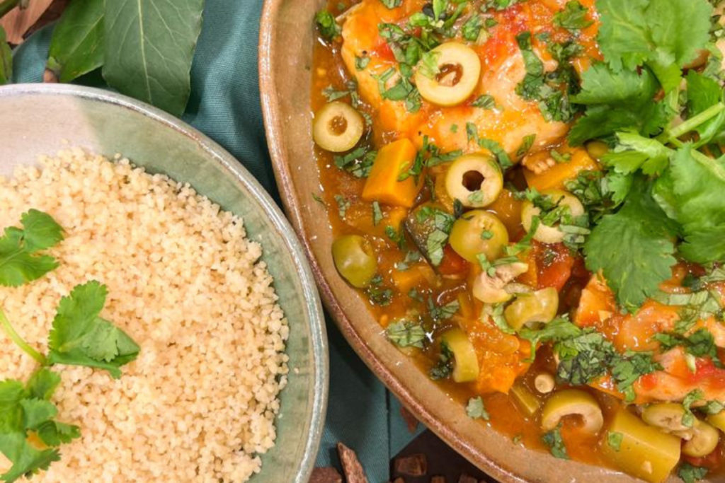 Tagine: peixe marroquino com couscous - TV Gazeta - Você por perto ...