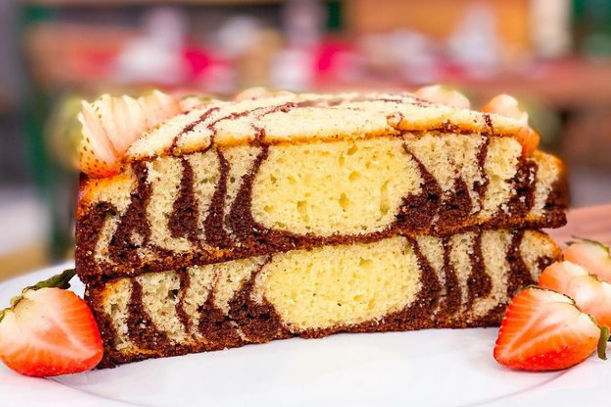 Receita deliciosa de bolo zebra amanteigado - TV Gazeta - Você por ...