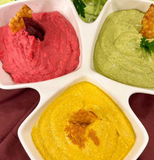 Crocante de sagu com homus colorido - TV Gazeta - Você por perto. Tudo ...